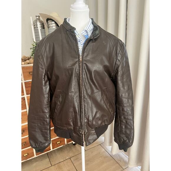 COOPER | Jackets & Coats | Vintage Cooper Genuine Leather Bomber Jacket ...